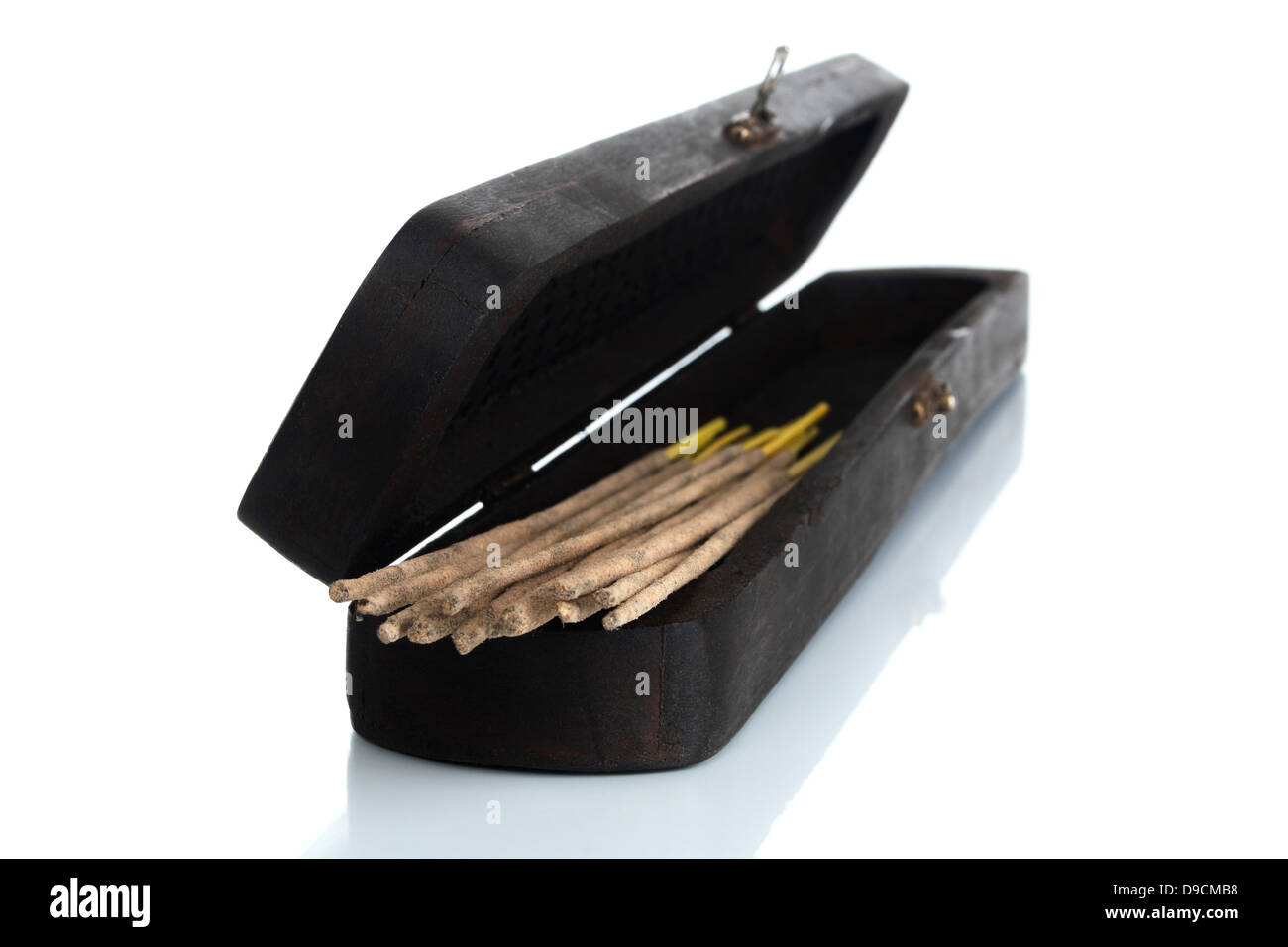 Wooden small boxes with joss stick Stock Photo - Alamy