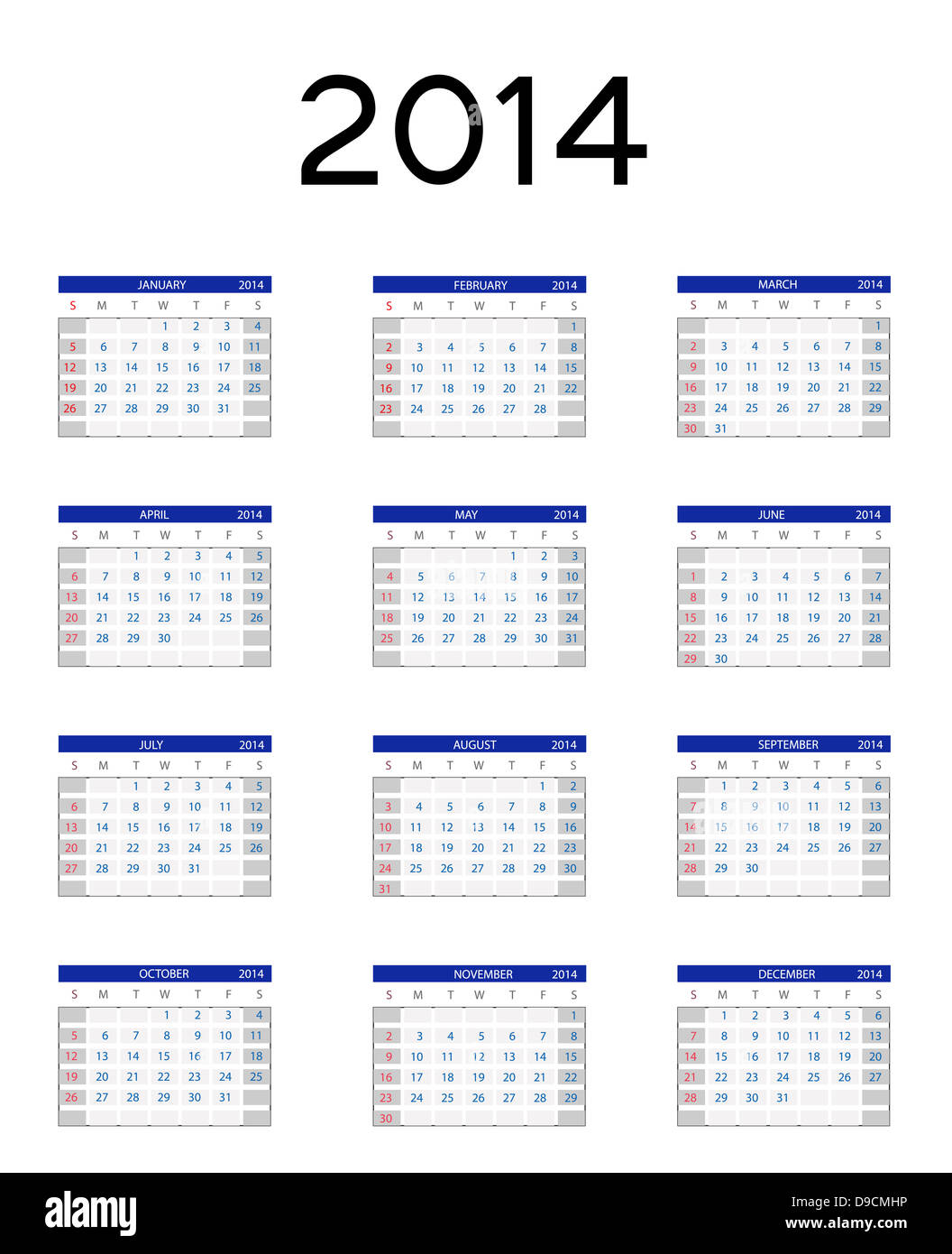 Calendar Title Page Cut Out Stock Images & Pictures - Alamy