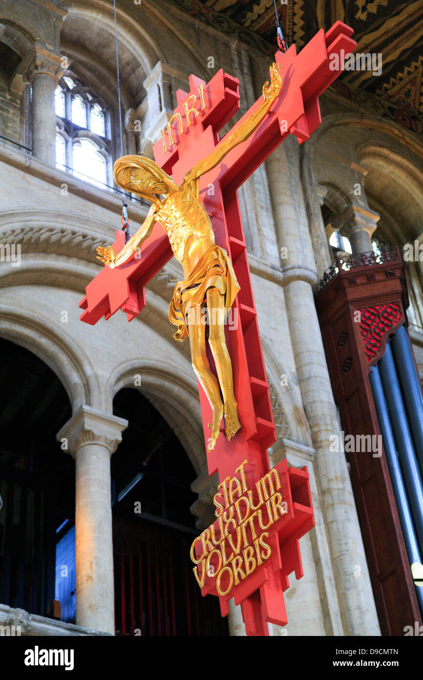 The hanging crucifix at Peterborough Cathedral, England Stock Photo - Alamy