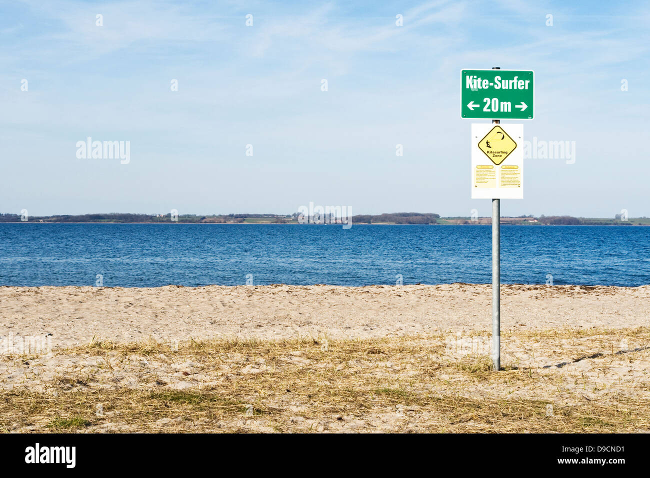 Sign on the beach, Sign on the beach Stock Photo - Alamy