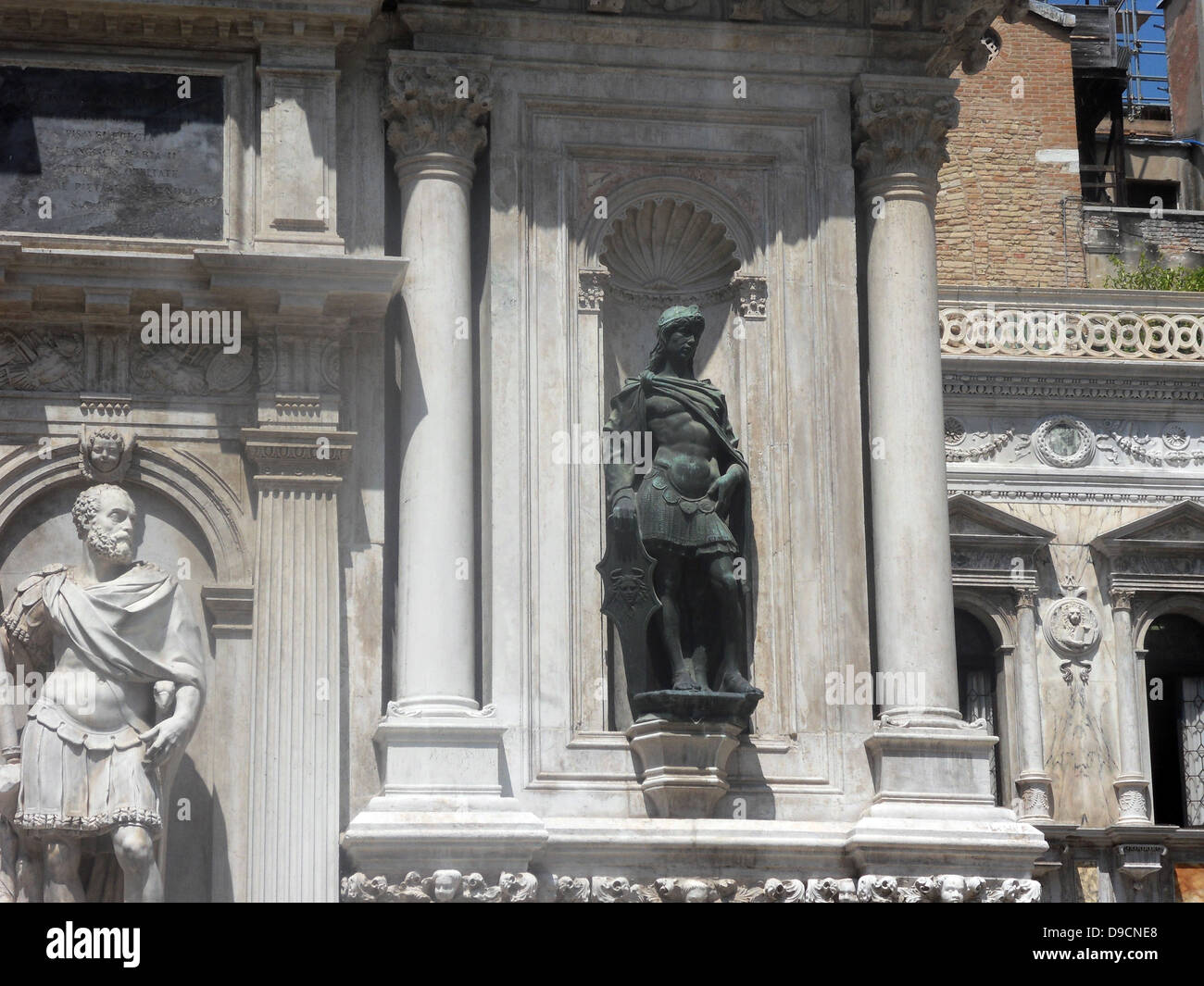 Detail of the Doge's Palace Courtyard, Venice. Built in Venetian Gothic ...