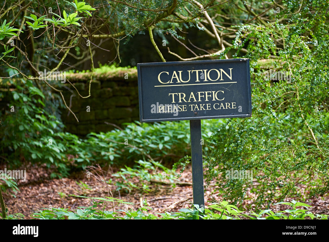 Caution Traffic sign Stock Photo - Alamy