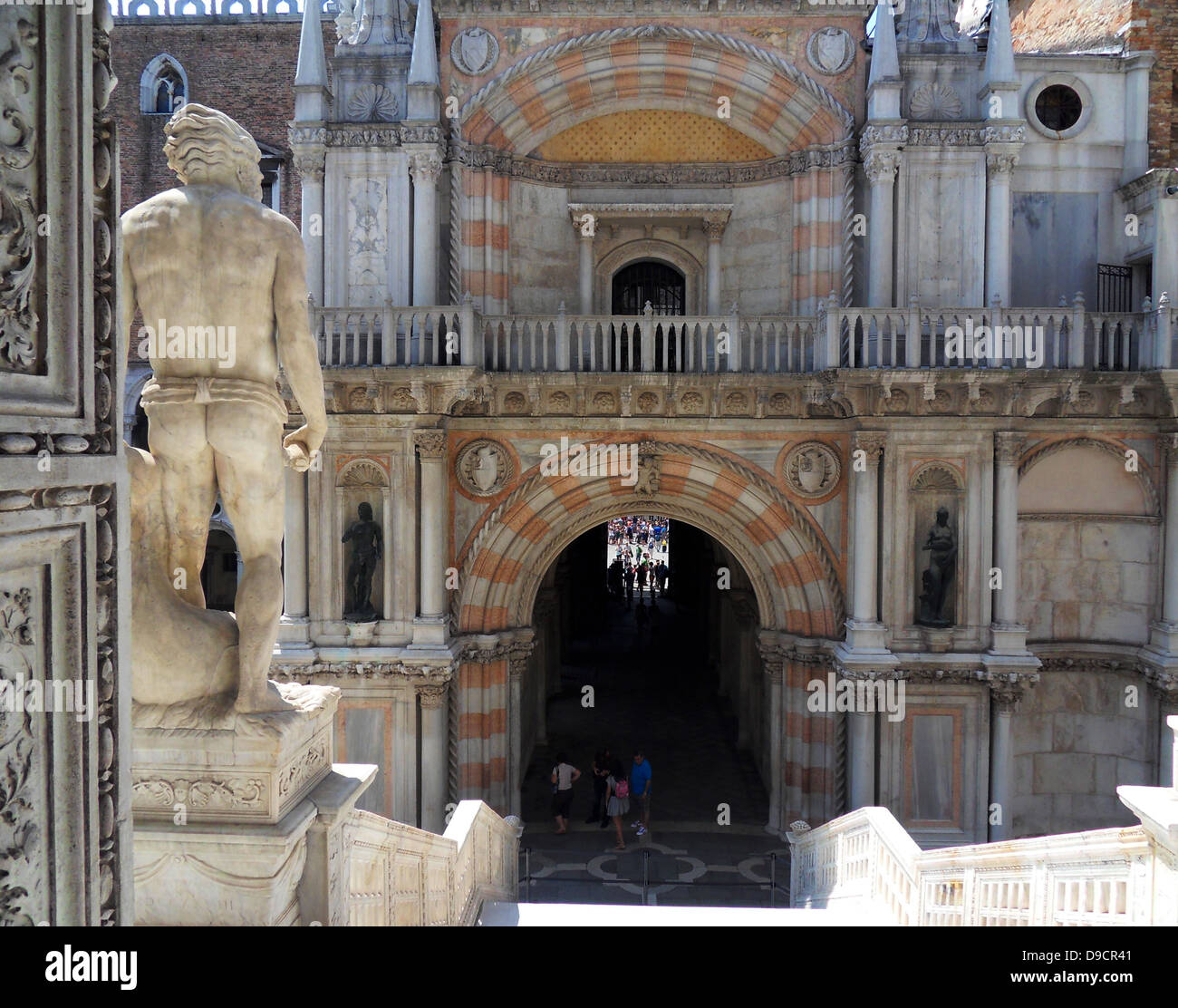 Entrance to the Doge's Palace Courtyard, Venice. Built in Venetian ...