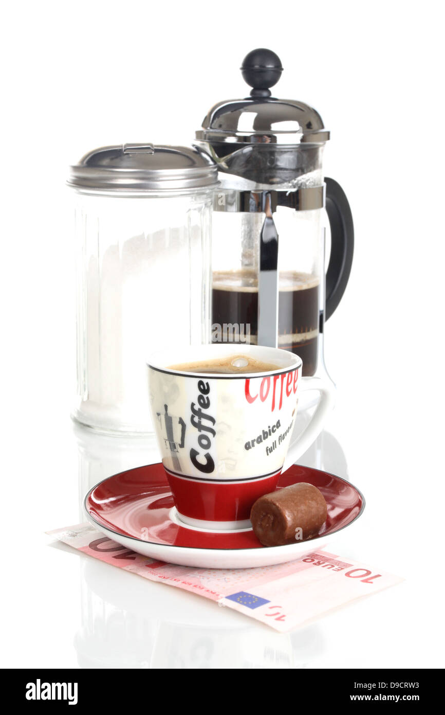 Cafe coffee cake drinking Cut Out Stock Images & Pictures - Alamy