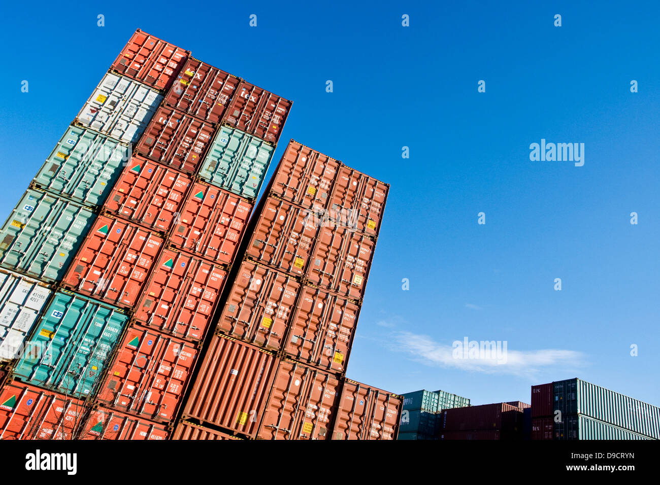 Container pile harbour hi-res stock photography and images - Alamy