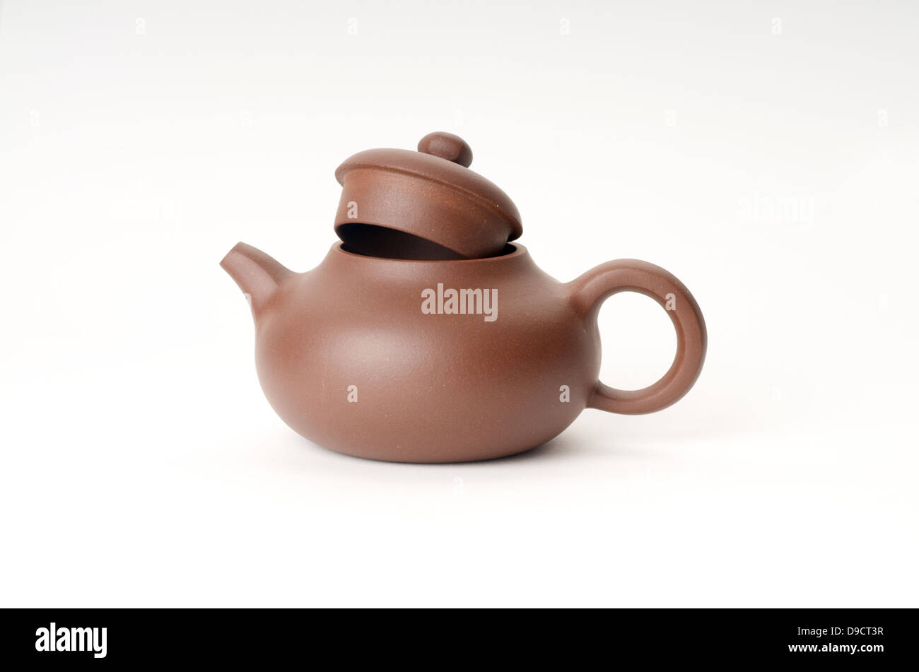 open Chinese teapot on white background Stock Photo - Alamy