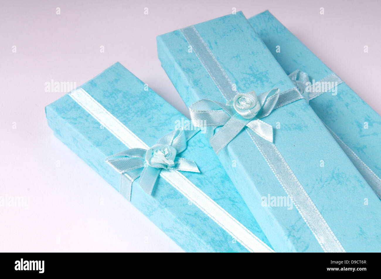 Turquoise gift box Stock Photo - Alamy