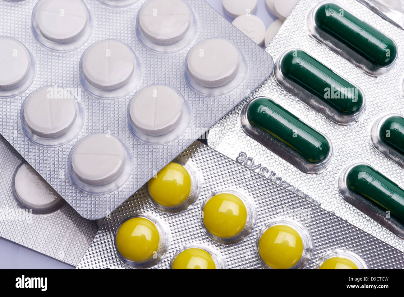 A group of various pills and capsule texture Stock Photo - Alamy
