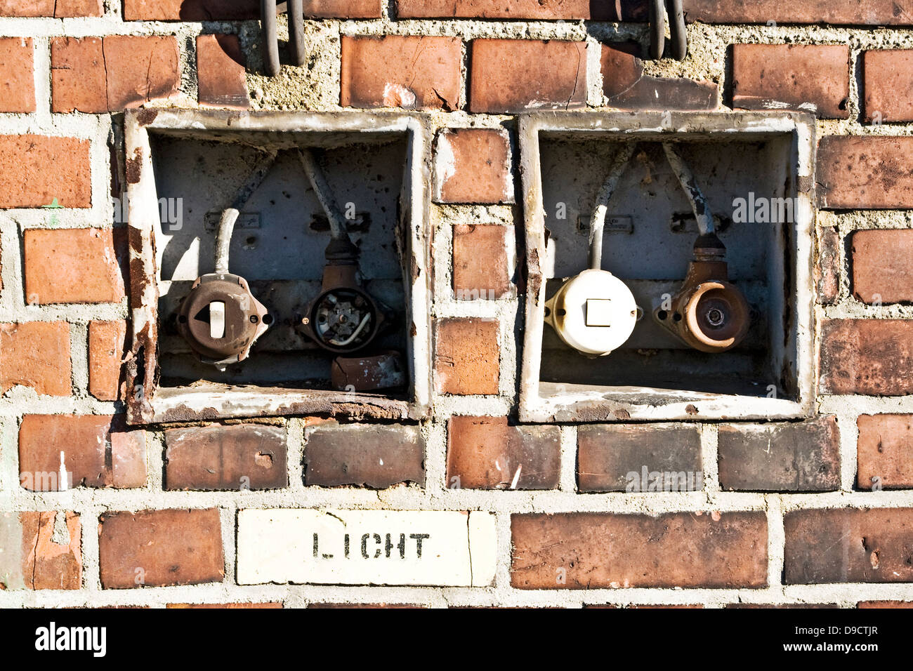 old light switches Stock Photo - Alamy