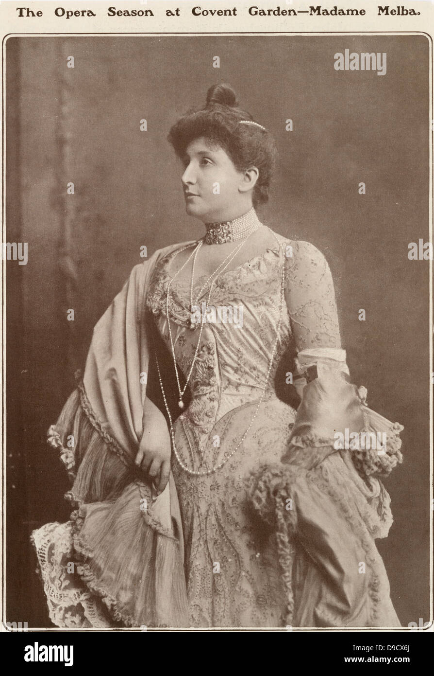 Nellie Melba (1861-1931) Australian operatic soprano, born Helen Porter ...