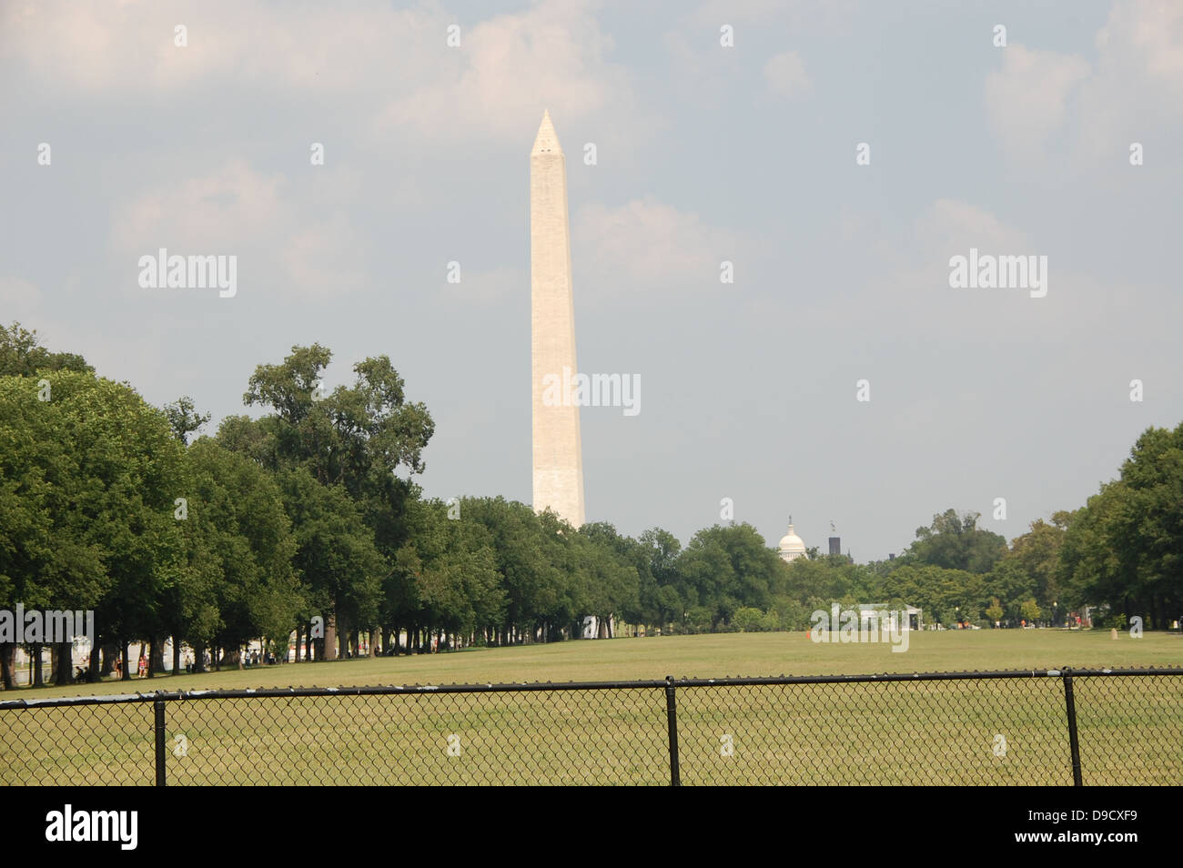 The Washington Monument, located on the National Mall in Washington, D ...
