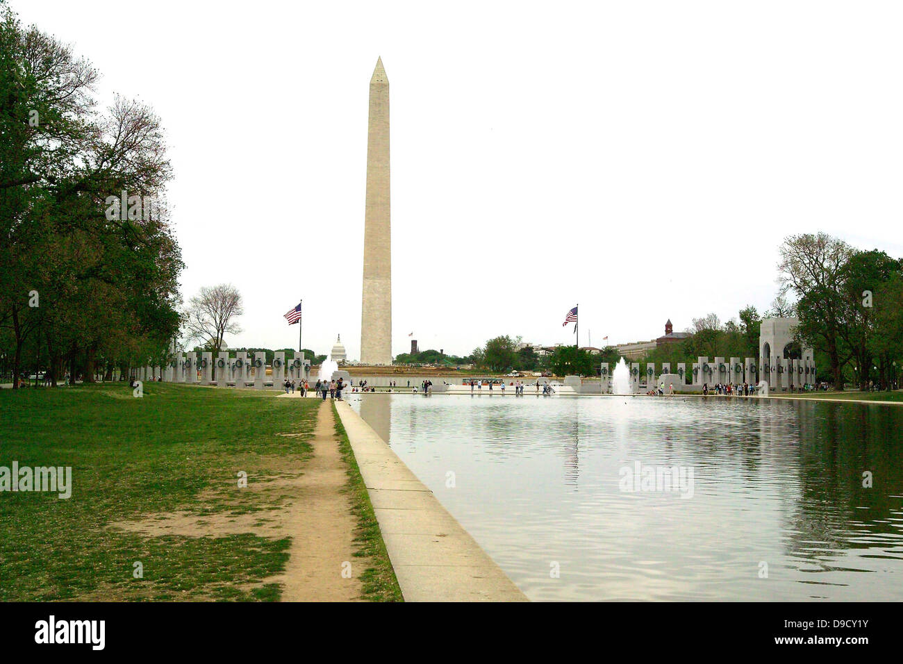 The Washington Monument, located on the National Mall in Washington, D ...
