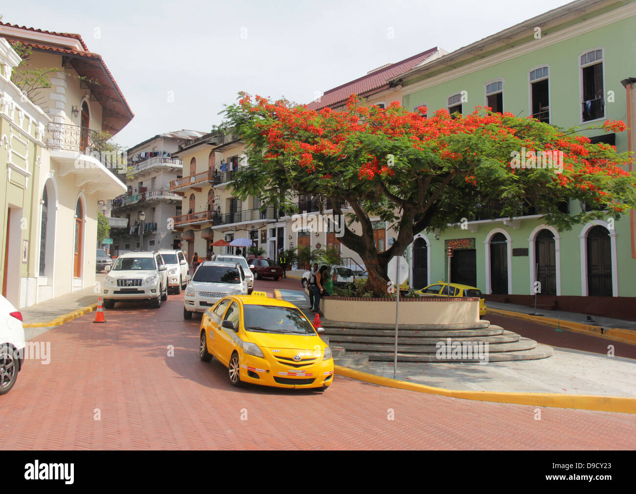 Avenida Eloy Alfaro buildings, Casco Antiguo, Panama Stock Photo - Alamy