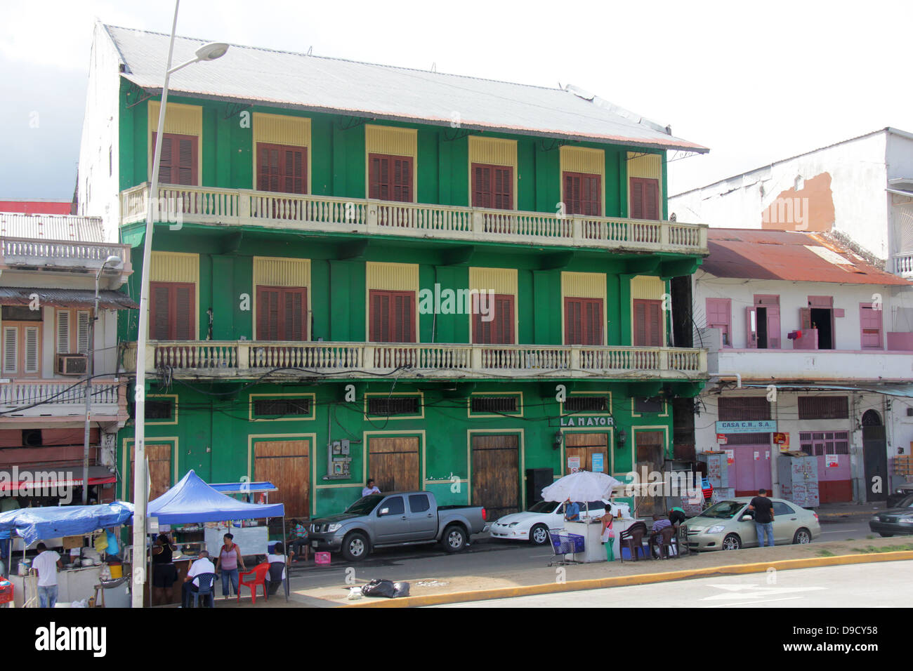 Avenida Eloy Alfaro buildings, Casco Antiguo, Panama Stock Photo - Alamy
