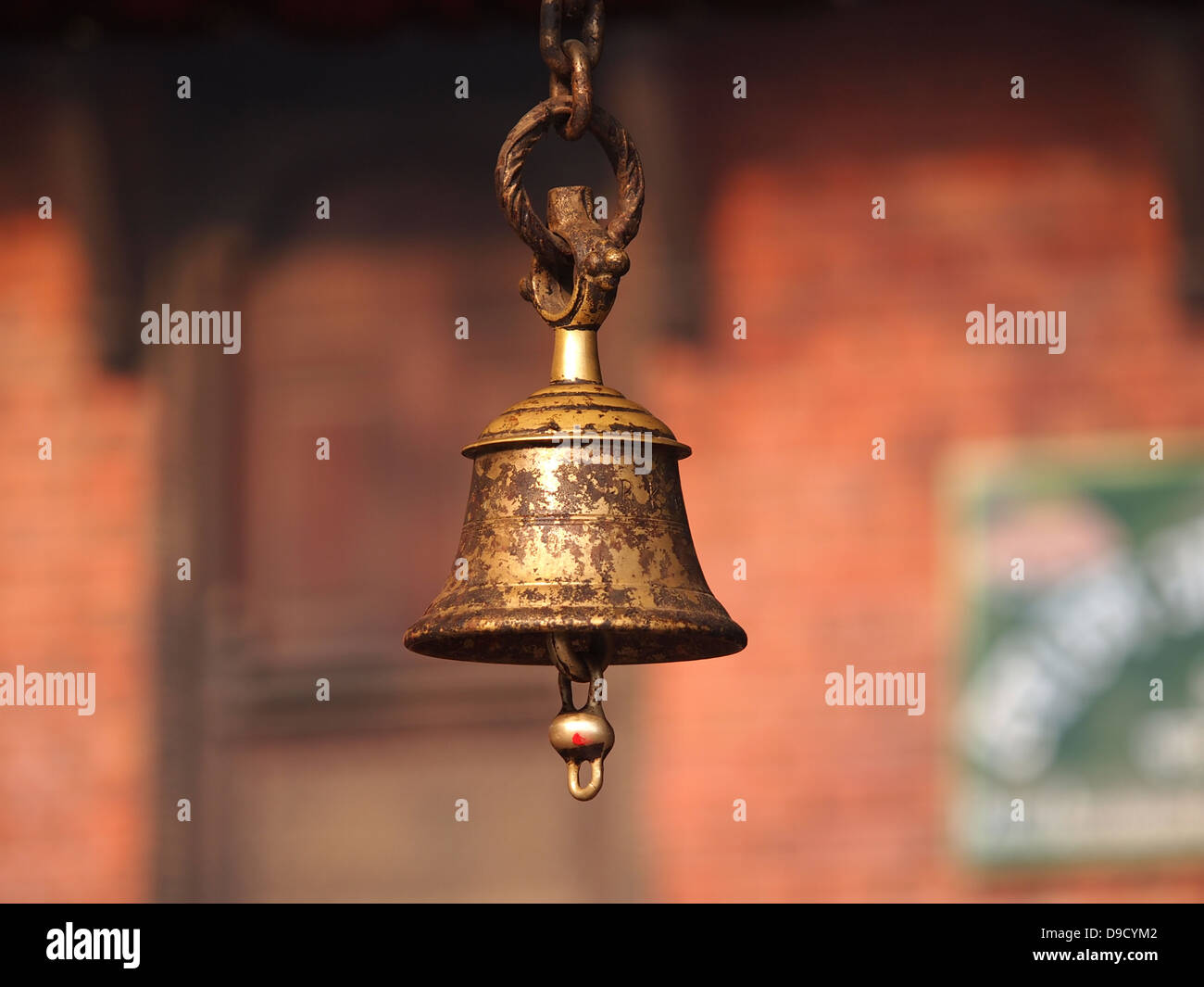 bronze bell in temple in Nepal Stock Photo - Alamy