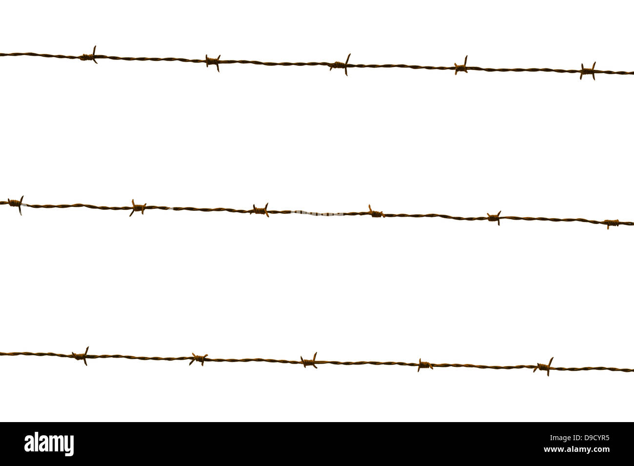 rusty barbed wire isolated on white background Stock Photo - Alamy