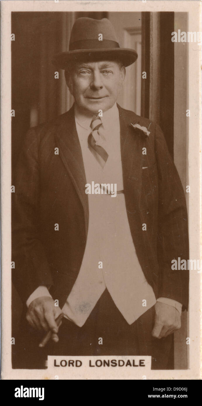 Hugh Cecil Lowther, fth Earl Lonsdale, English sportsman, donor of the ...