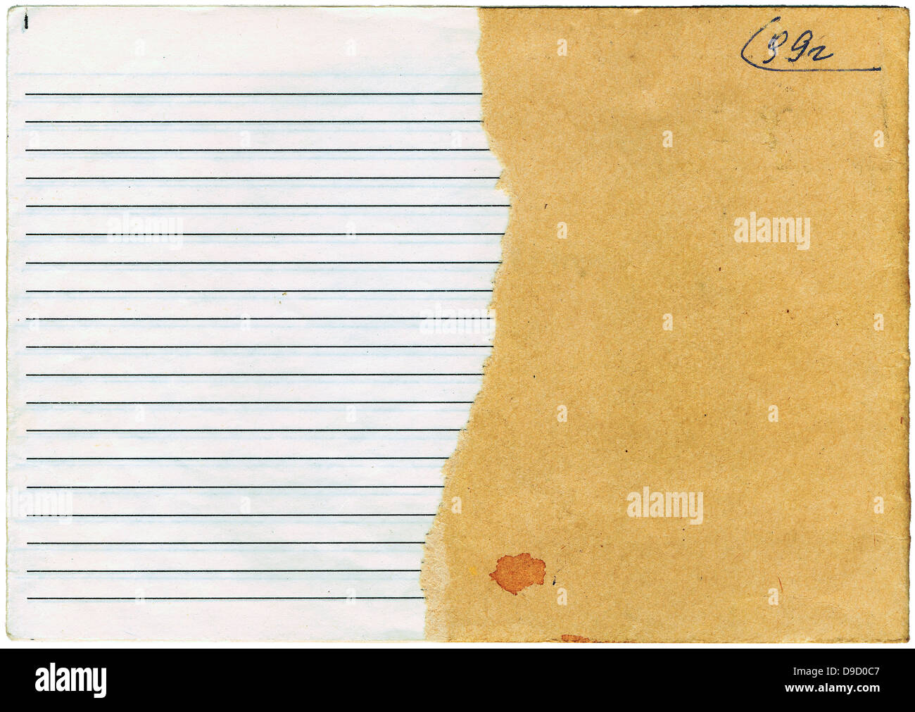 Old tattered notebook Stock Photo - Alamy