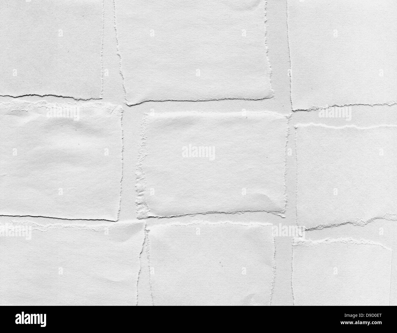 Torn paper set white Black and White Stock Photos & Images - Alamy