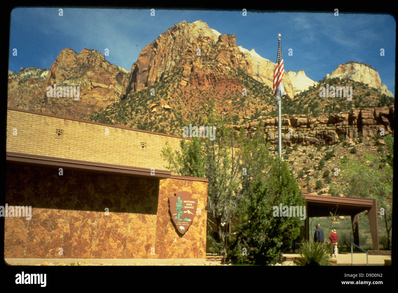 Zion National Park in Utah features towering sandstone cliffs and ...