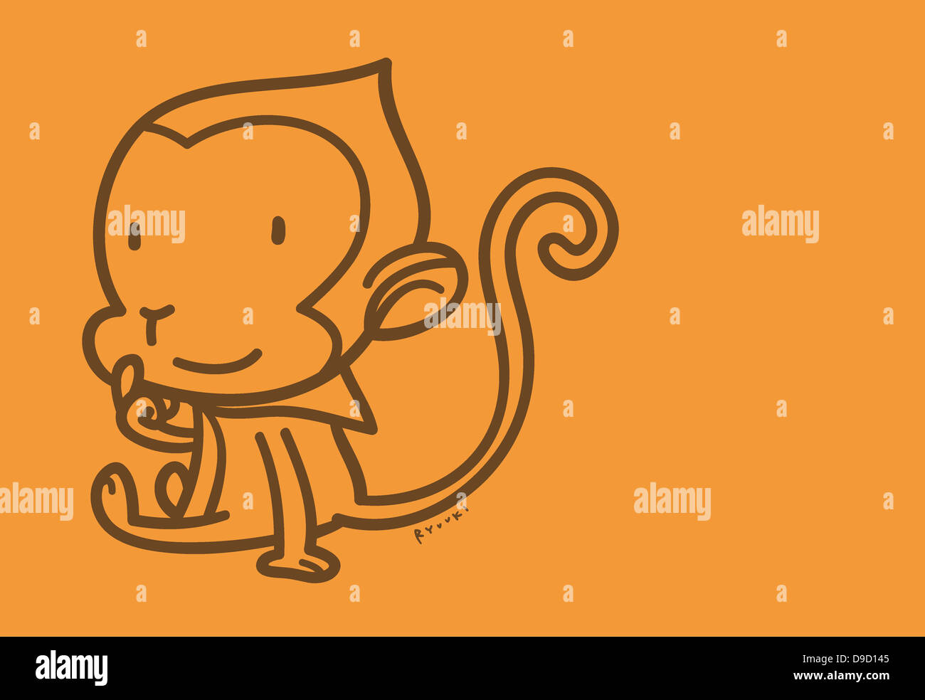 Monkey illustration hi-res stock photography and images - Alamy