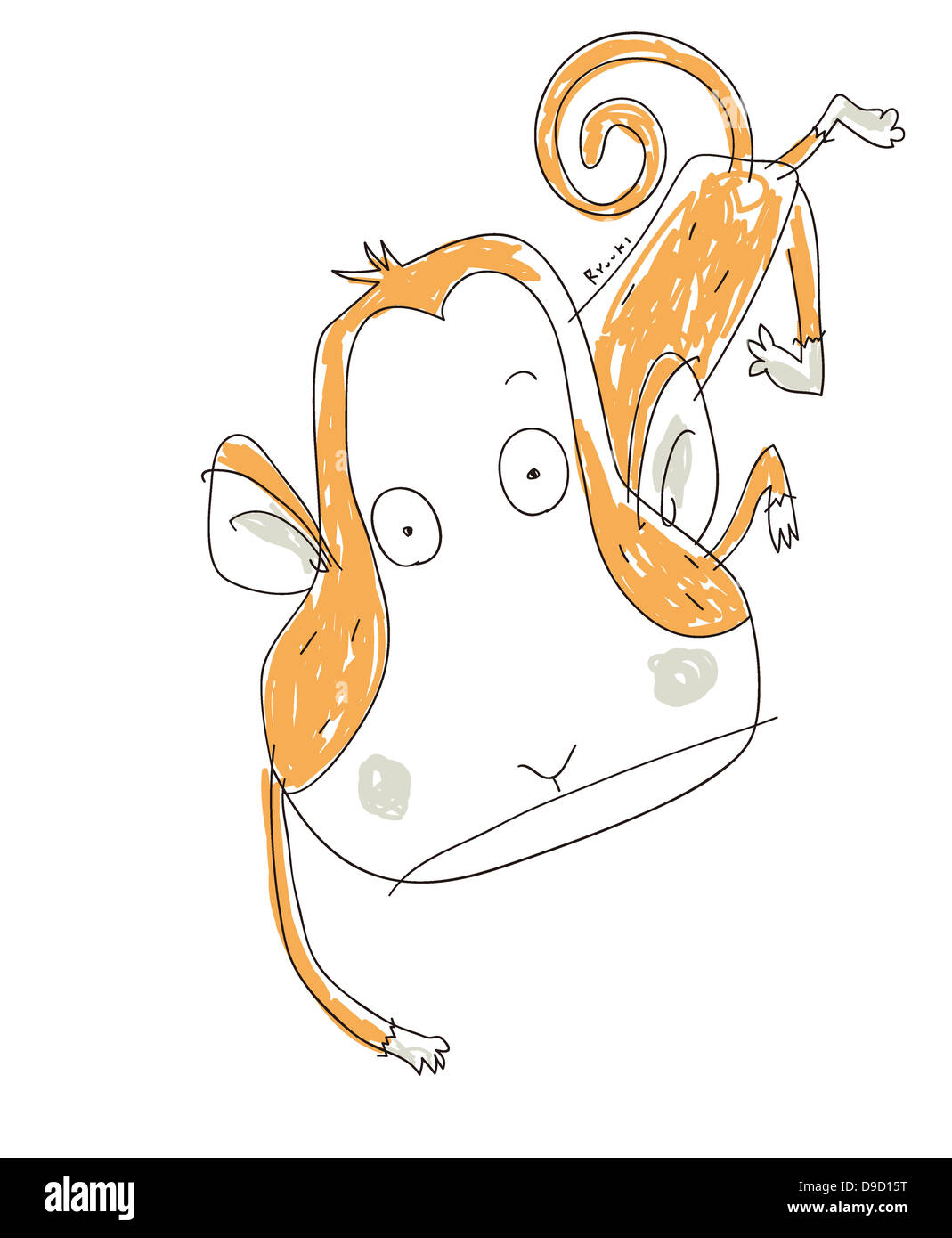 Monkey illustration hi-res stock photography and images - Alamy