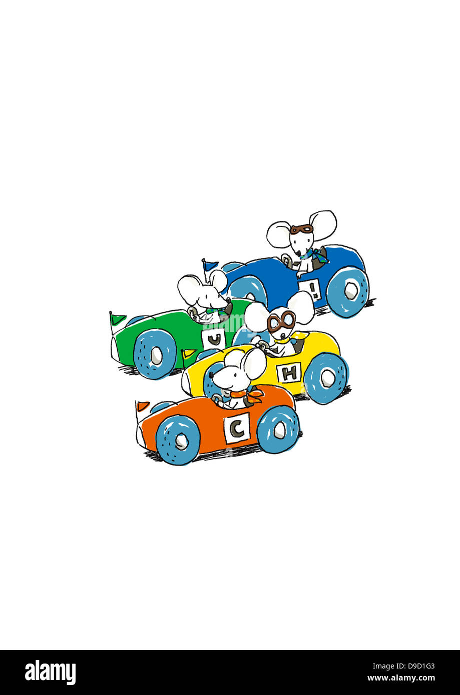 Mouse race illustration Stock Photo - Alamy