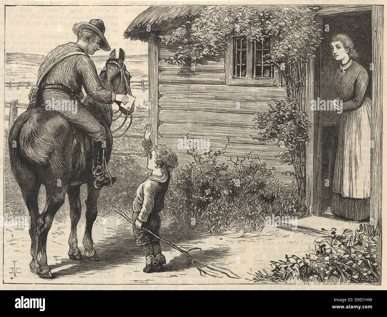Postman delivering letter hi-res stock photography and images - Alamy