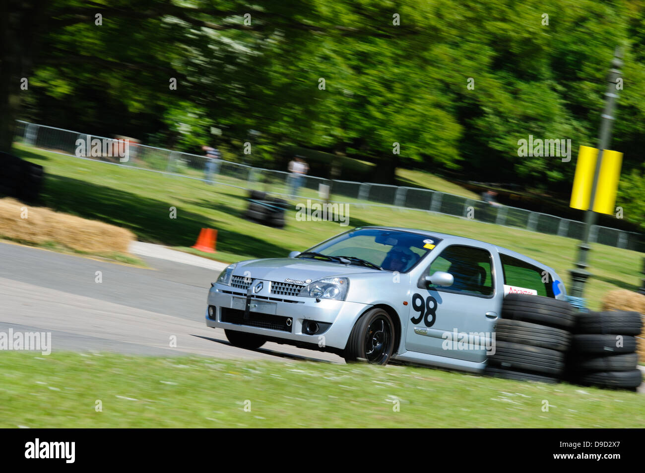 A car racing around Crystal Palace Park in London for the Motorsport at ...