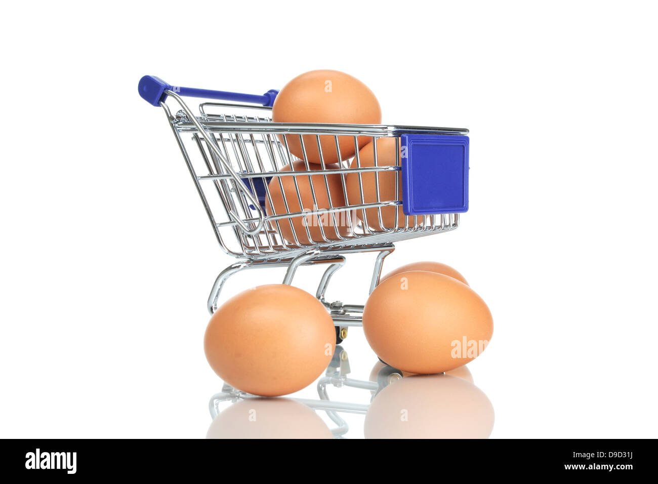 Shopping carts and eggs Stock Photo - Alamy