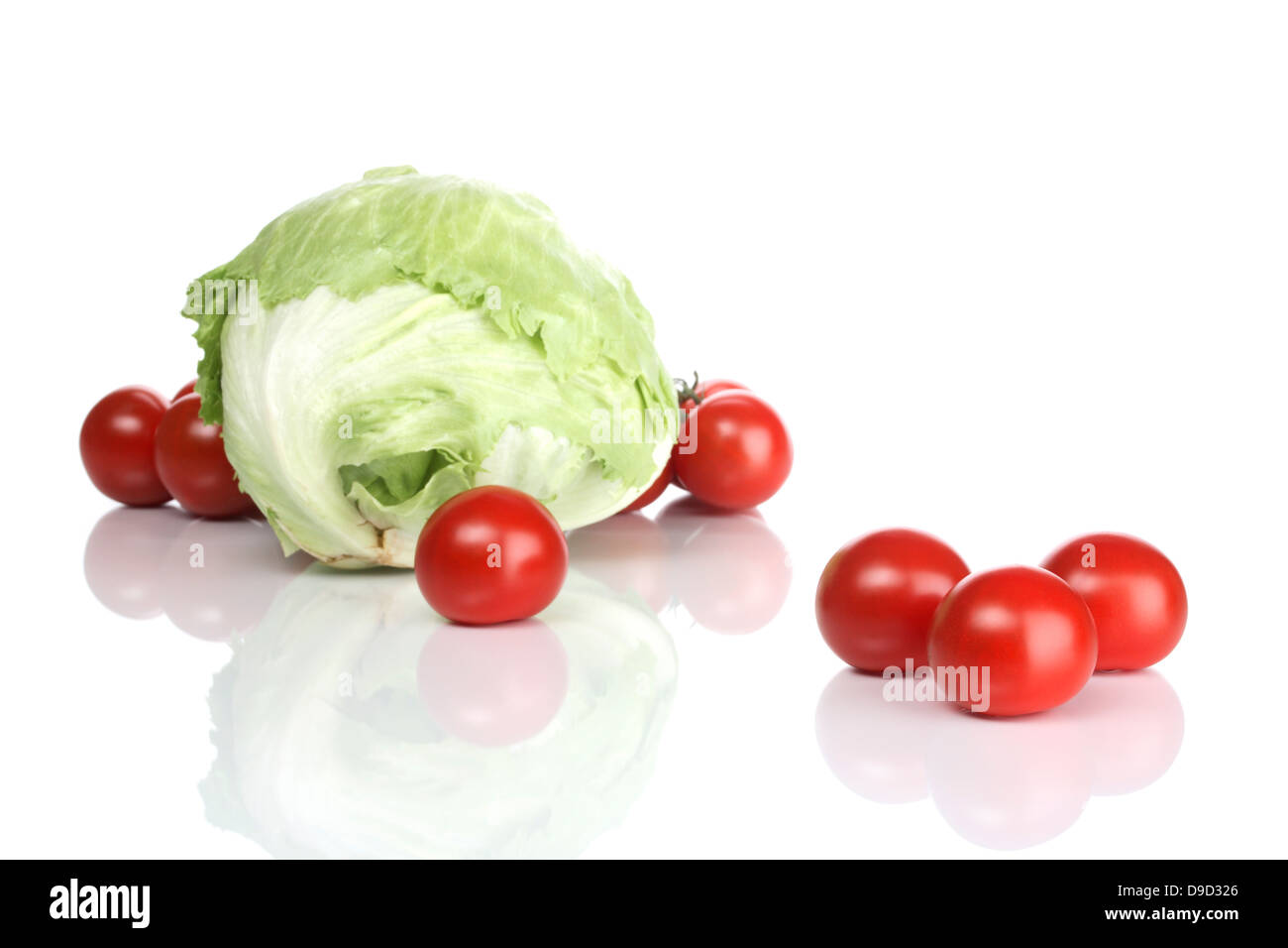 Lettuce and tomatoes Cut Out Stock Images & Pictures - Alamy