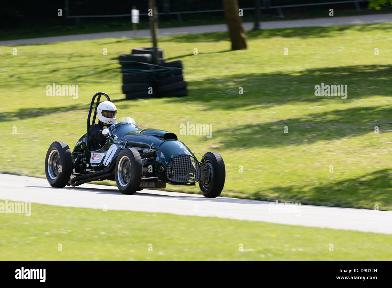 A car racing around Crystal Palace Park in London for the Motorsport at ...
