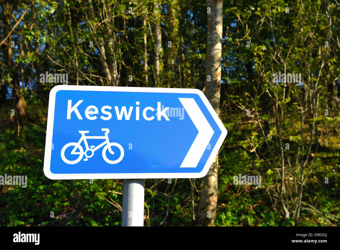 Cycle path, keswick Stock Photo - Alamy