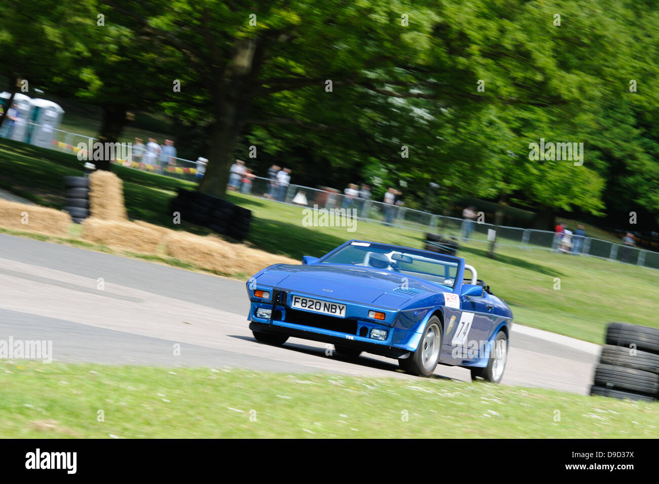 A car racing around Crystal Palace Park in London for the Motorsport at ...