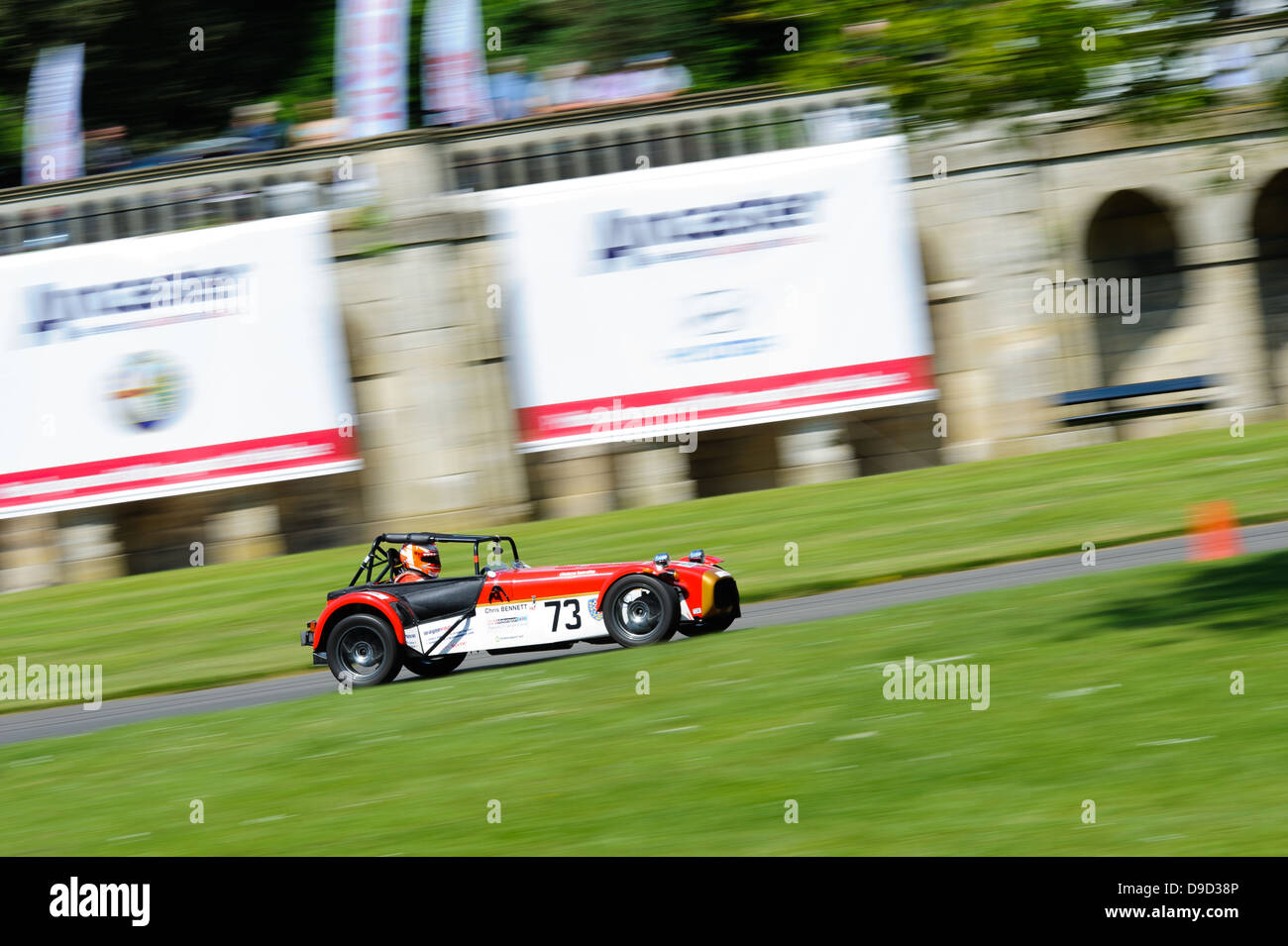 A car racing around Crystal Palace Park in London for the Motorsport at ...