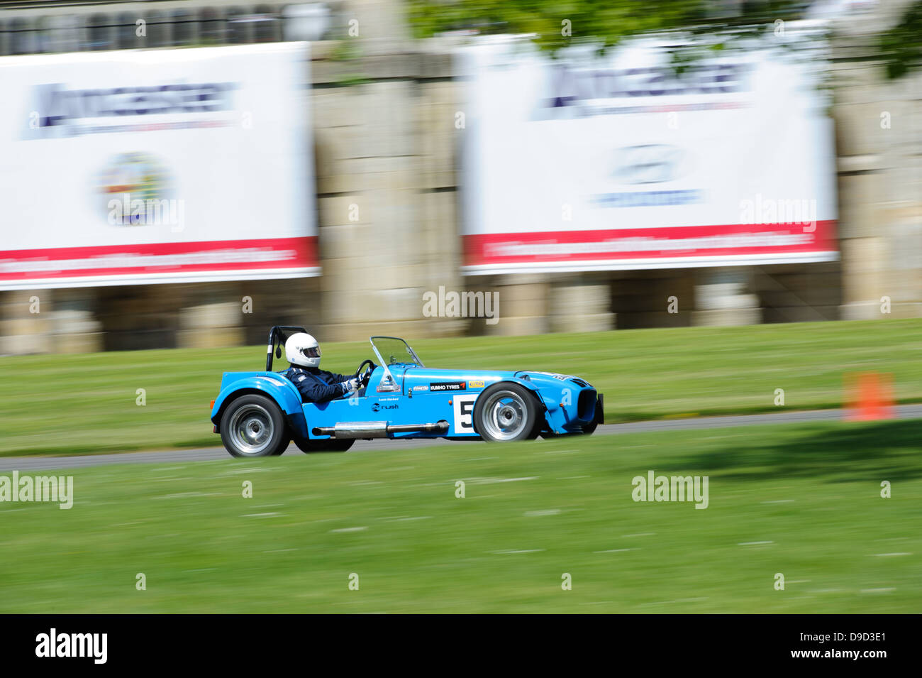 A car racing around Crystal Palace Park in London for the Motorsport at ...