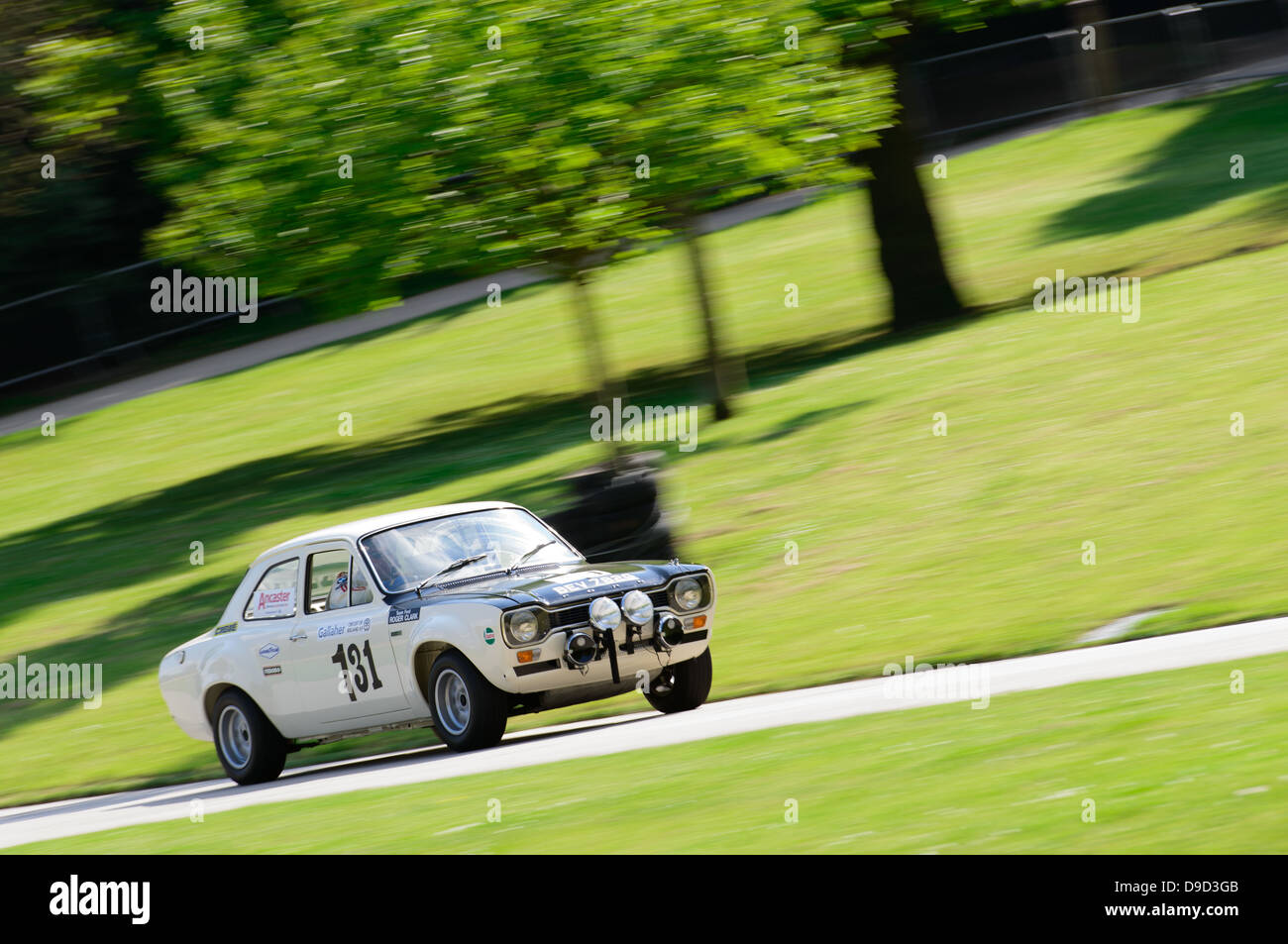 A car racing around Crystal Palace Park in London for the Motorsport at ...