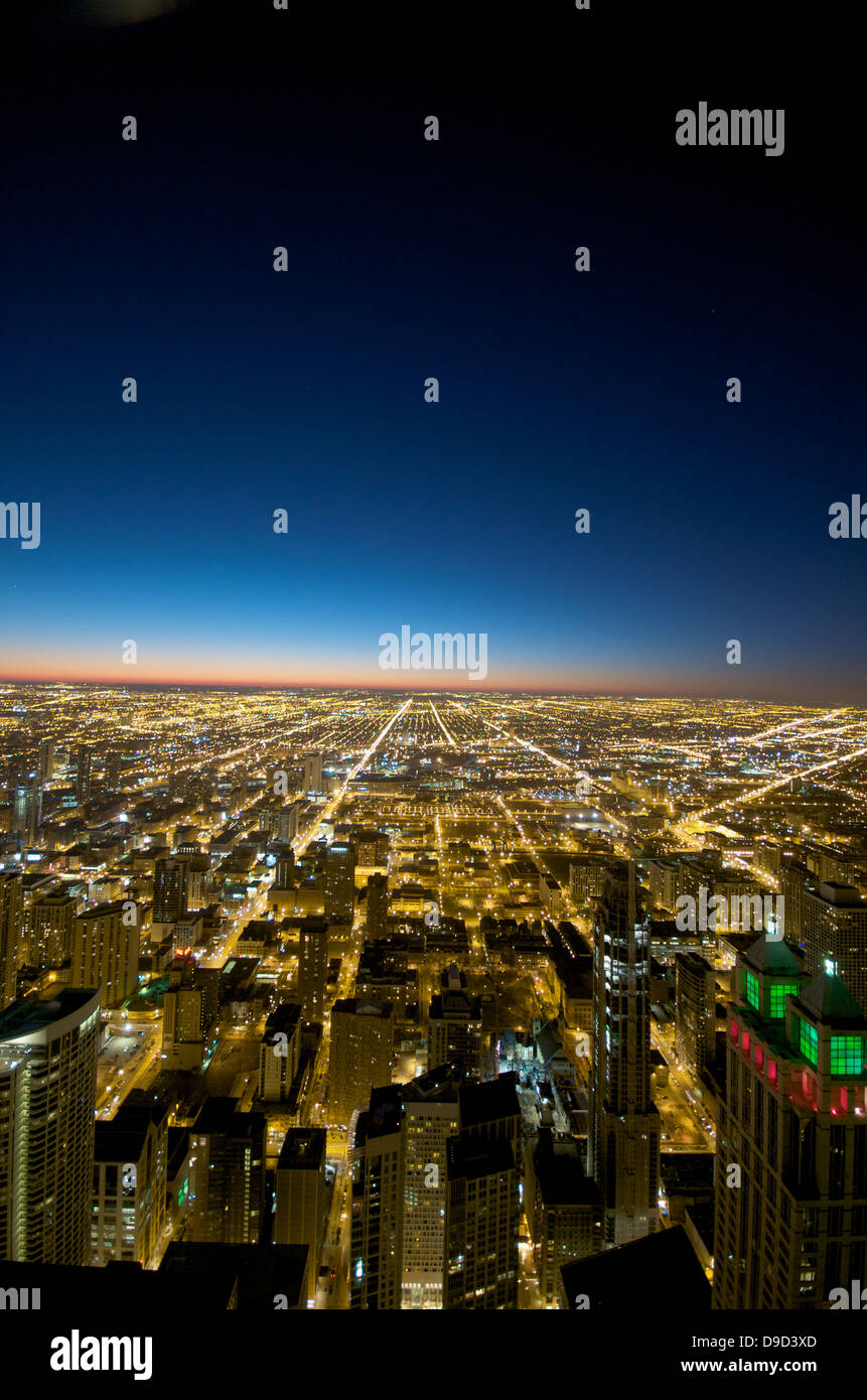 Hancock Building Observatory View. Chicago Downtown Stock Photo - Alamy