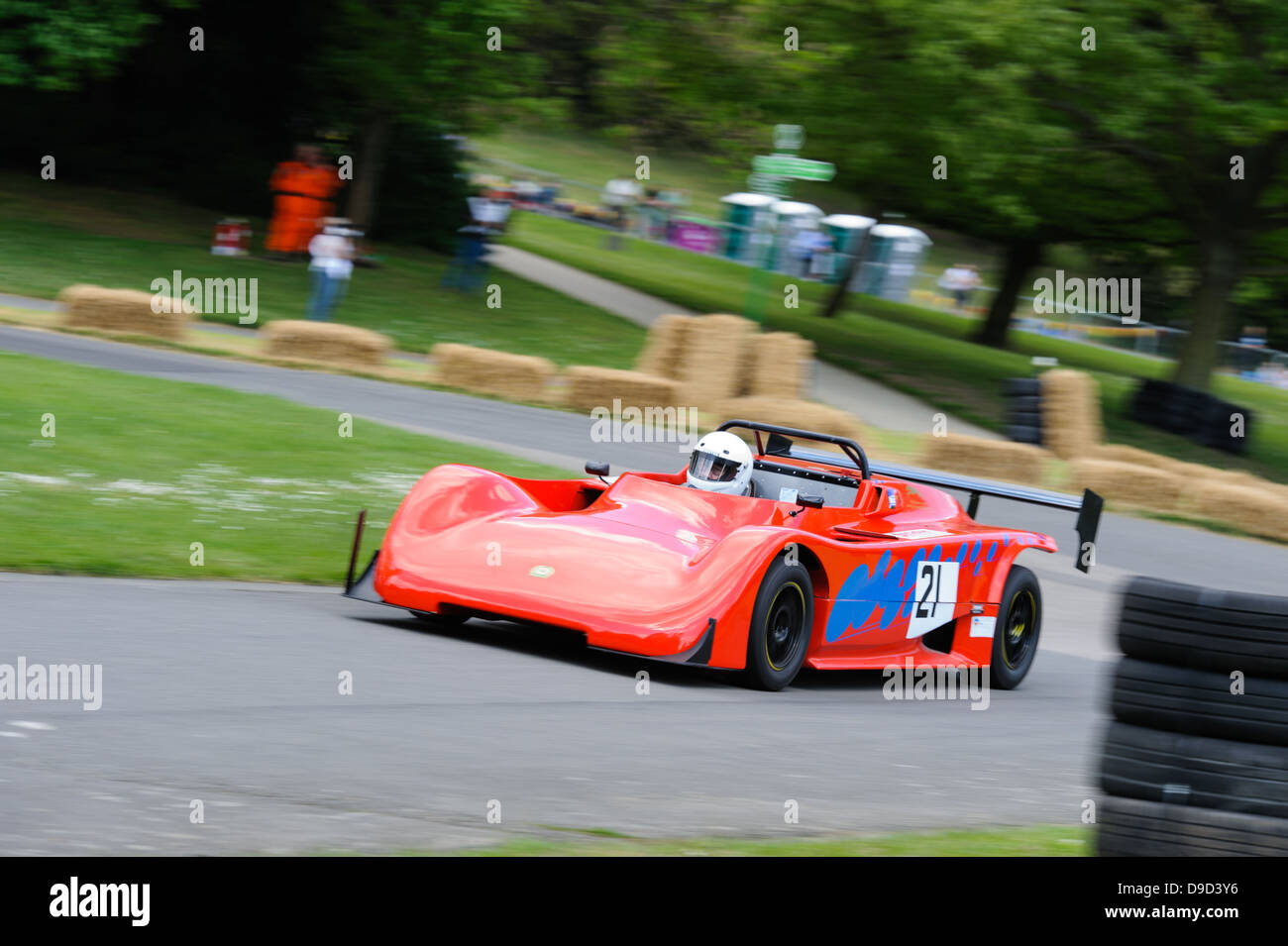 A car racing around Crystal Palace Park in London for the Motorsport at ...