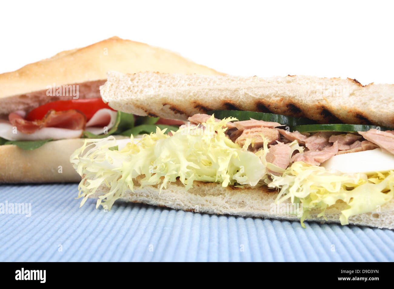 Sandwiches with tuna and ham Stock Photo - Alamy
