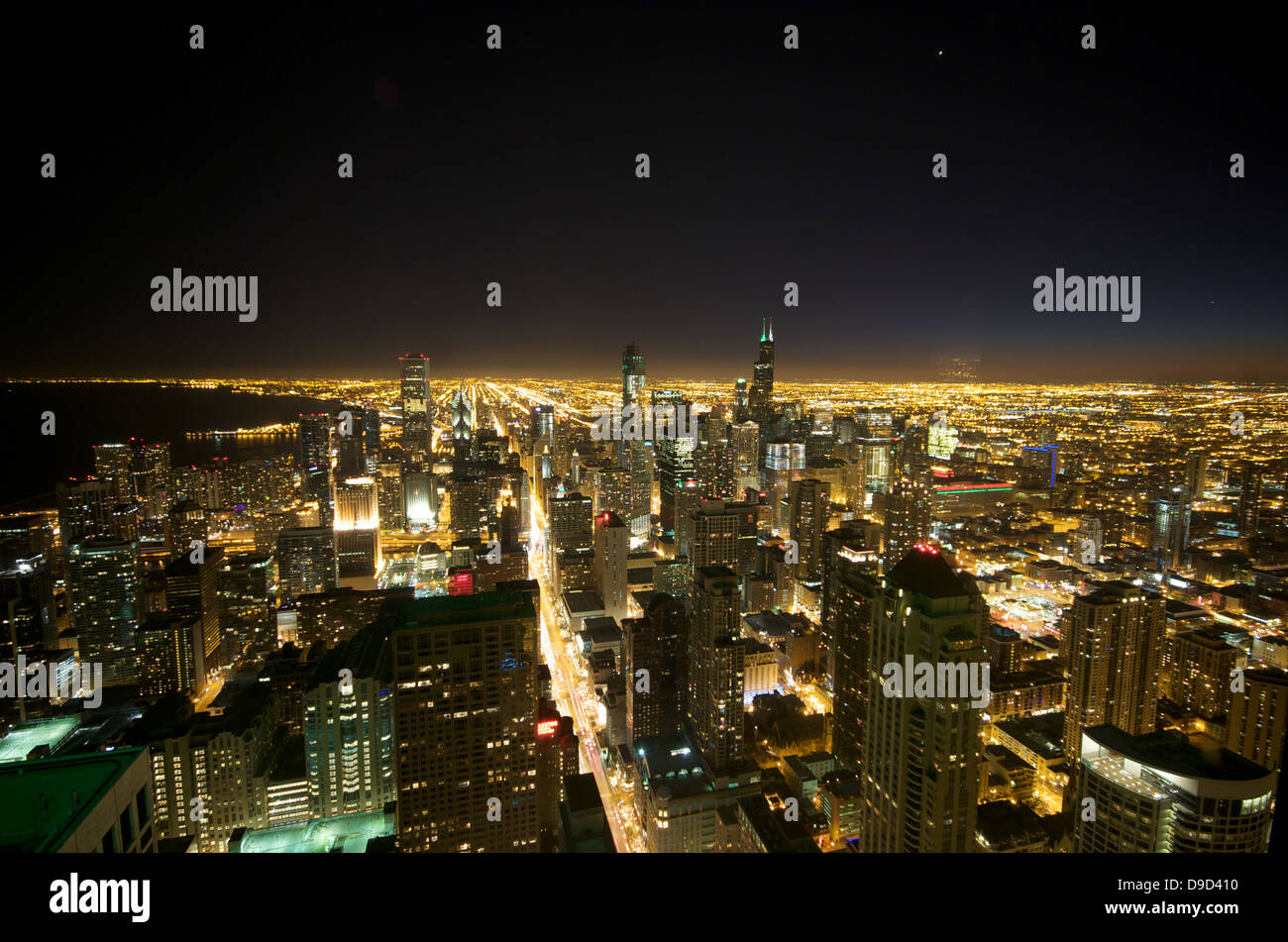 Hancock Building Observatory View. Chicago Downtown Stock Photo - Alamy