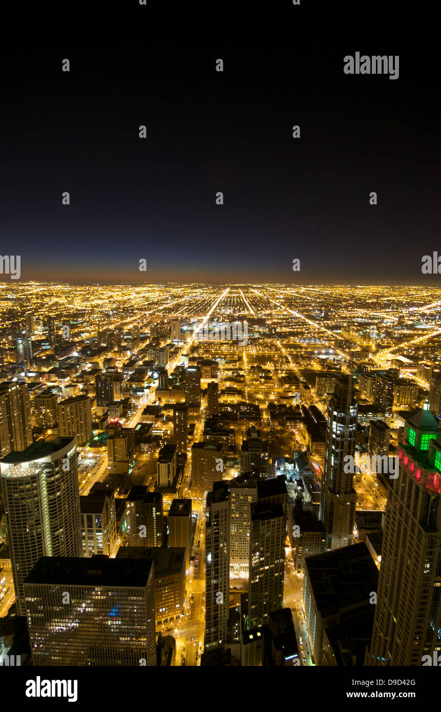 Hancock Building Observatory View. Chicago Downtown Stock Photo - Alamy
