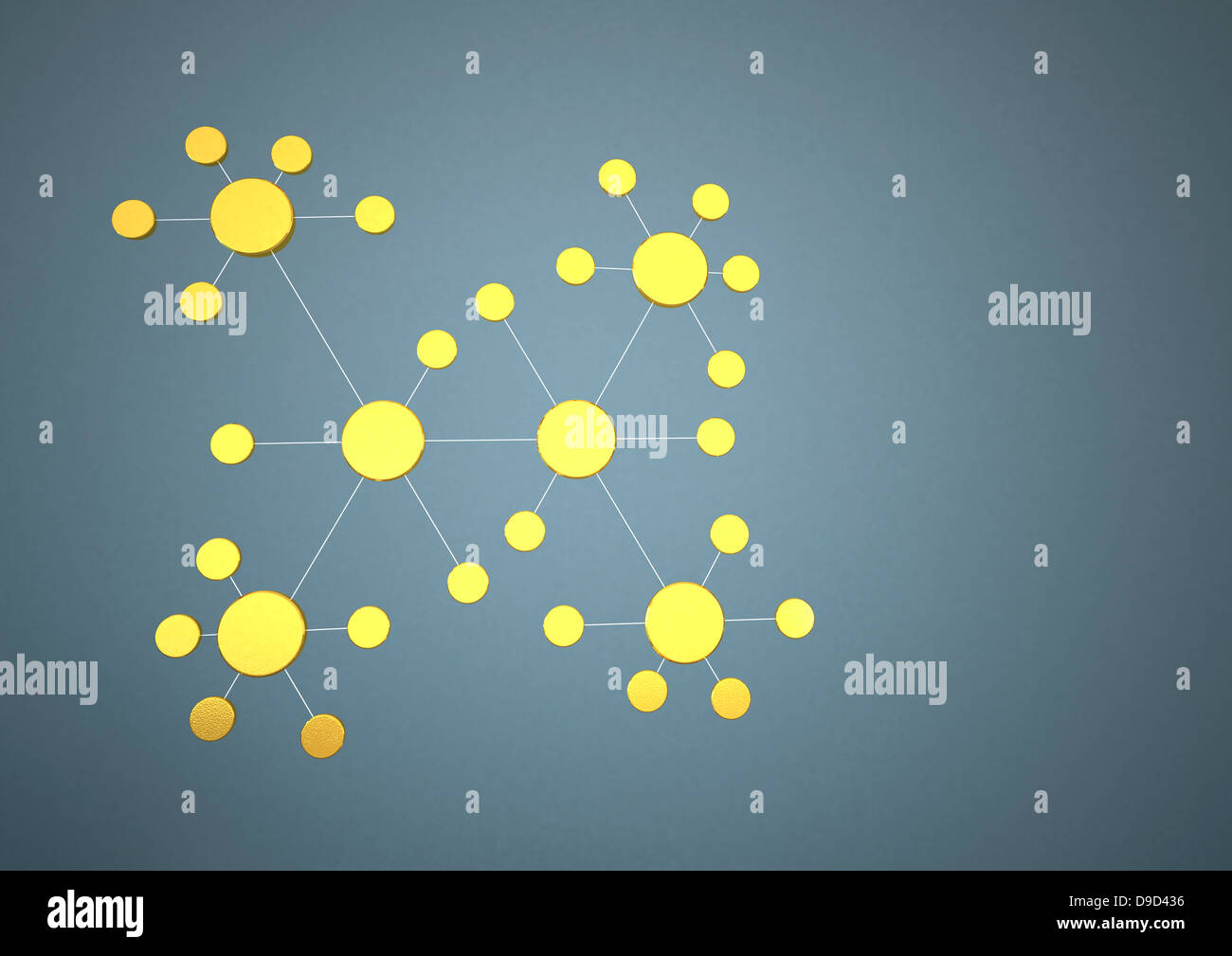Illustration of golden network chain, close-up Stock Photo - Alamy