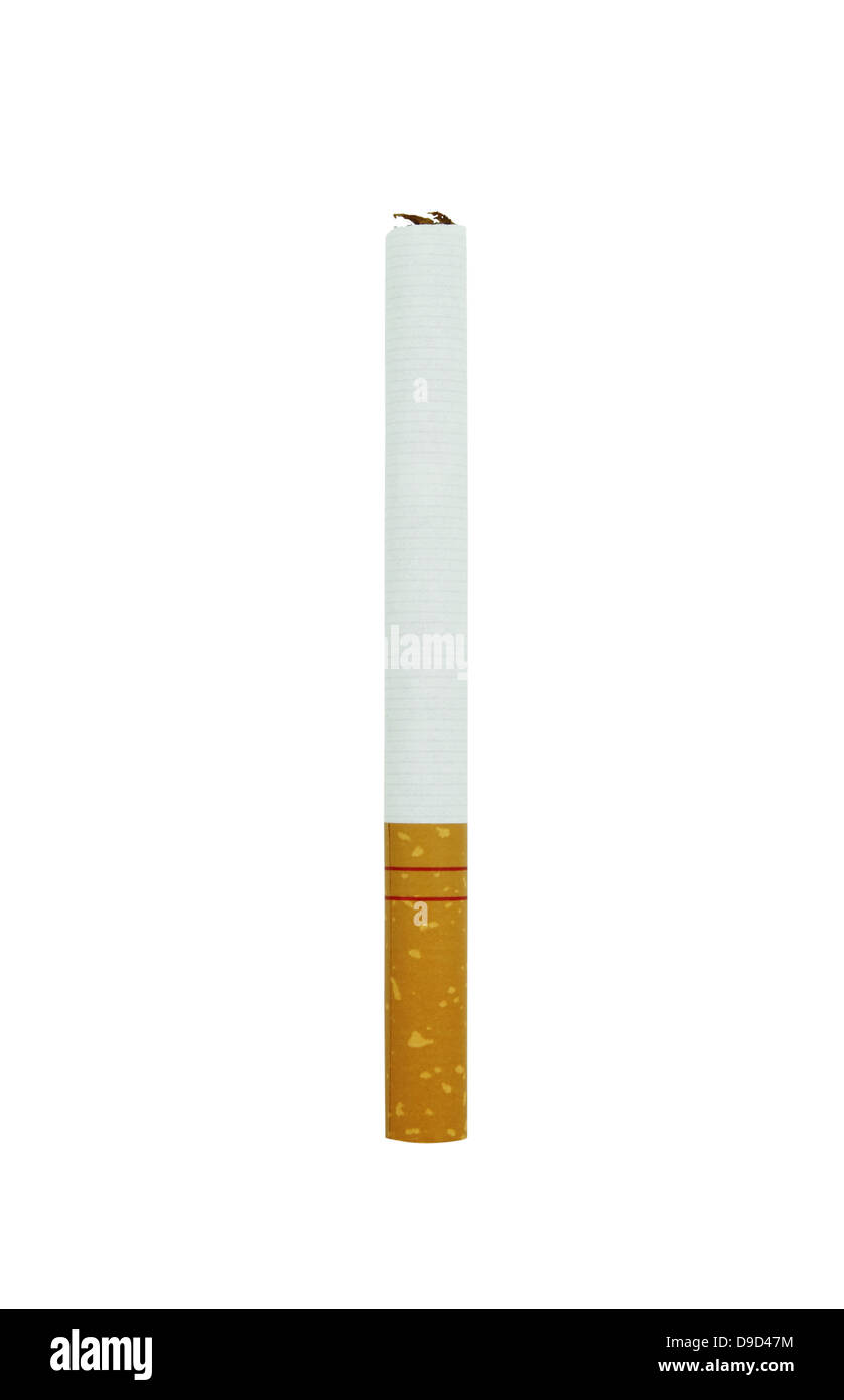 Cigarette on a white background Stock Photo - Alamy