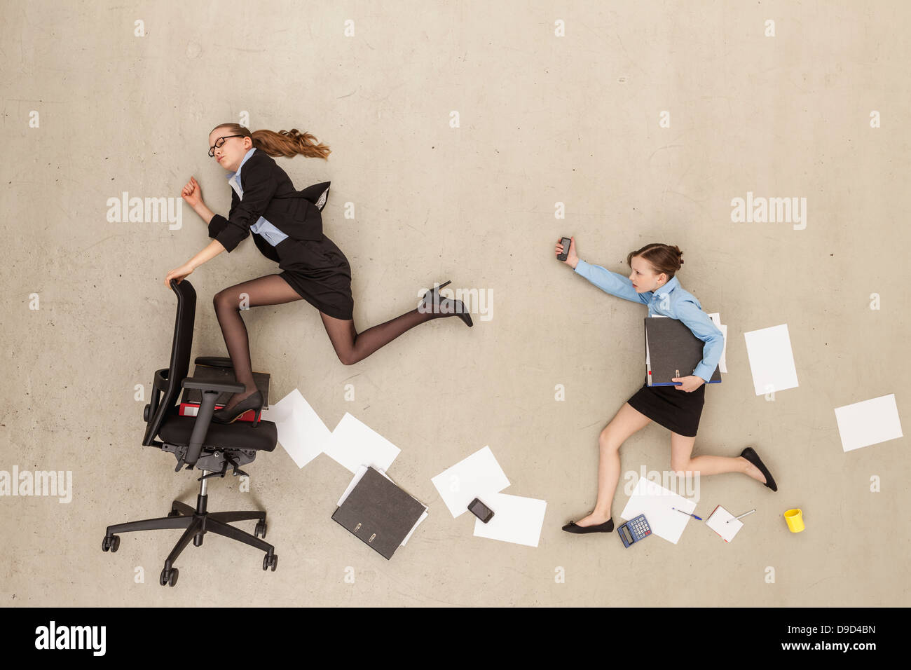 Business kids running in office Stock Photo - Alamy