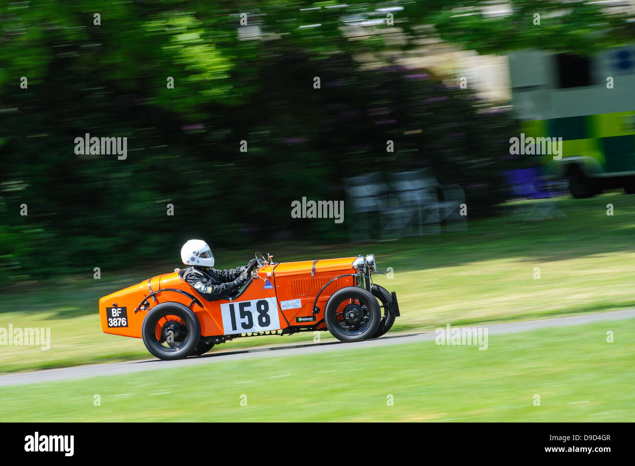 A car racing around Crystal Palace Park in London for the Motorsport at ...