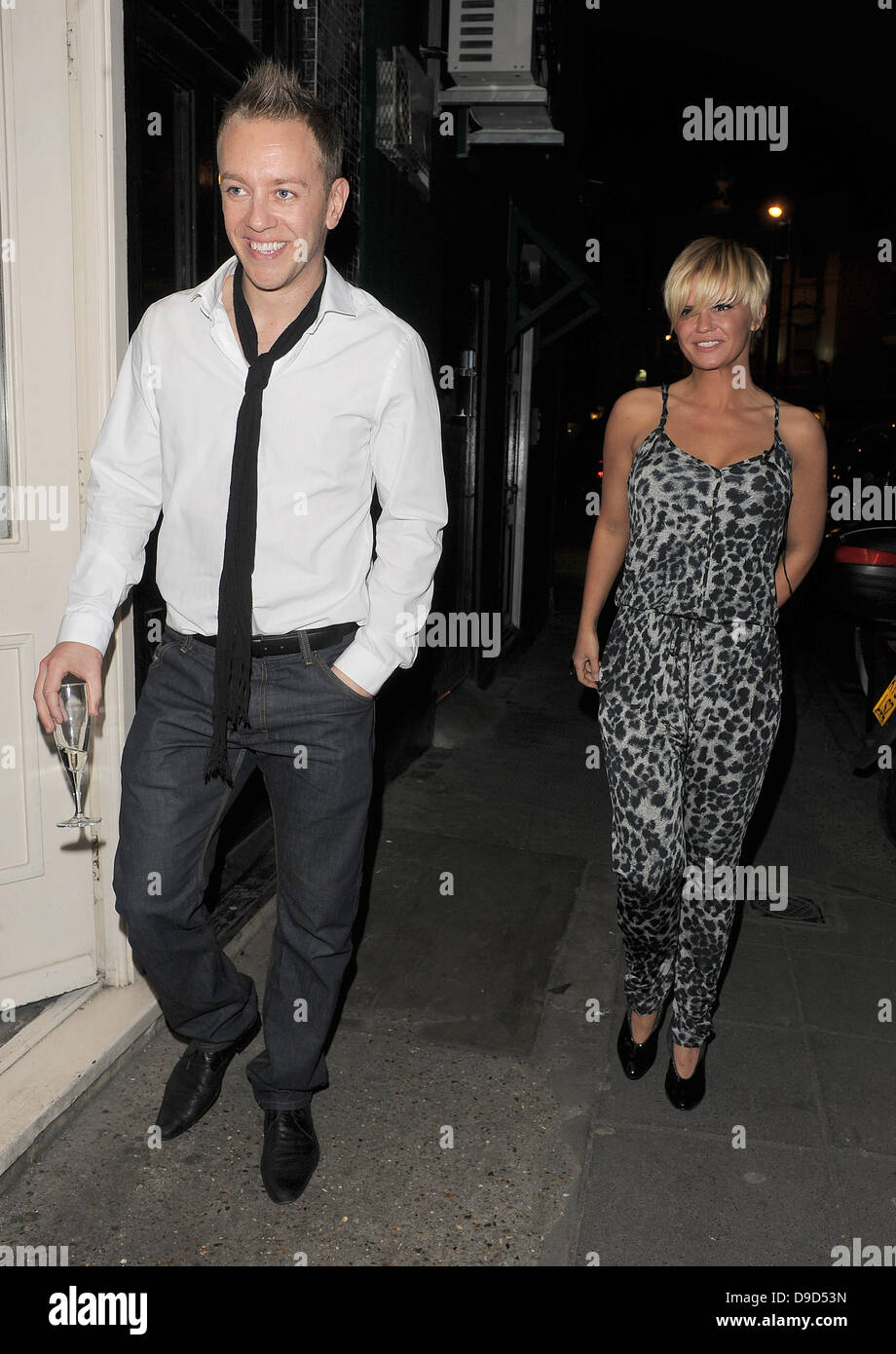 Kerry Katona and Daniel Whiston arriving at a private party in Chelsea ...