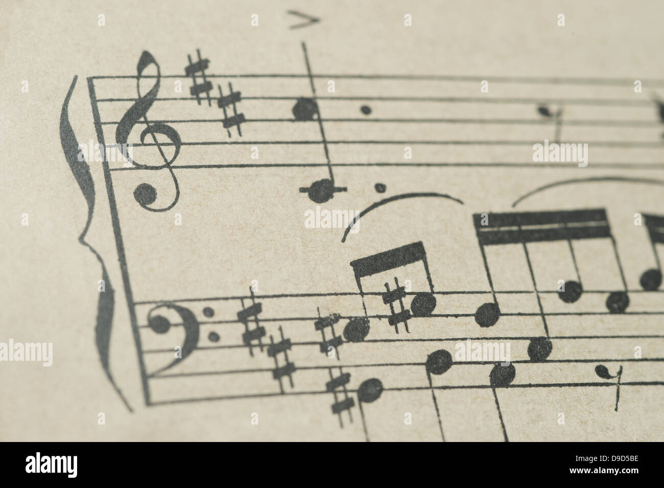 Sheets of musical notes, close up Stock Photo - Alamy