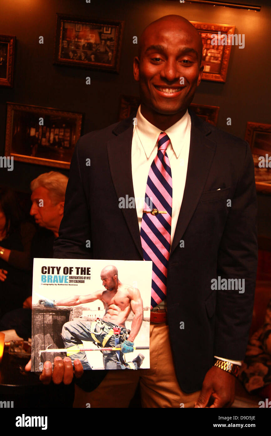 Recardo Demetrius of Engine 304 NYC's Bravest at Merchants Cigar Lounge ...
