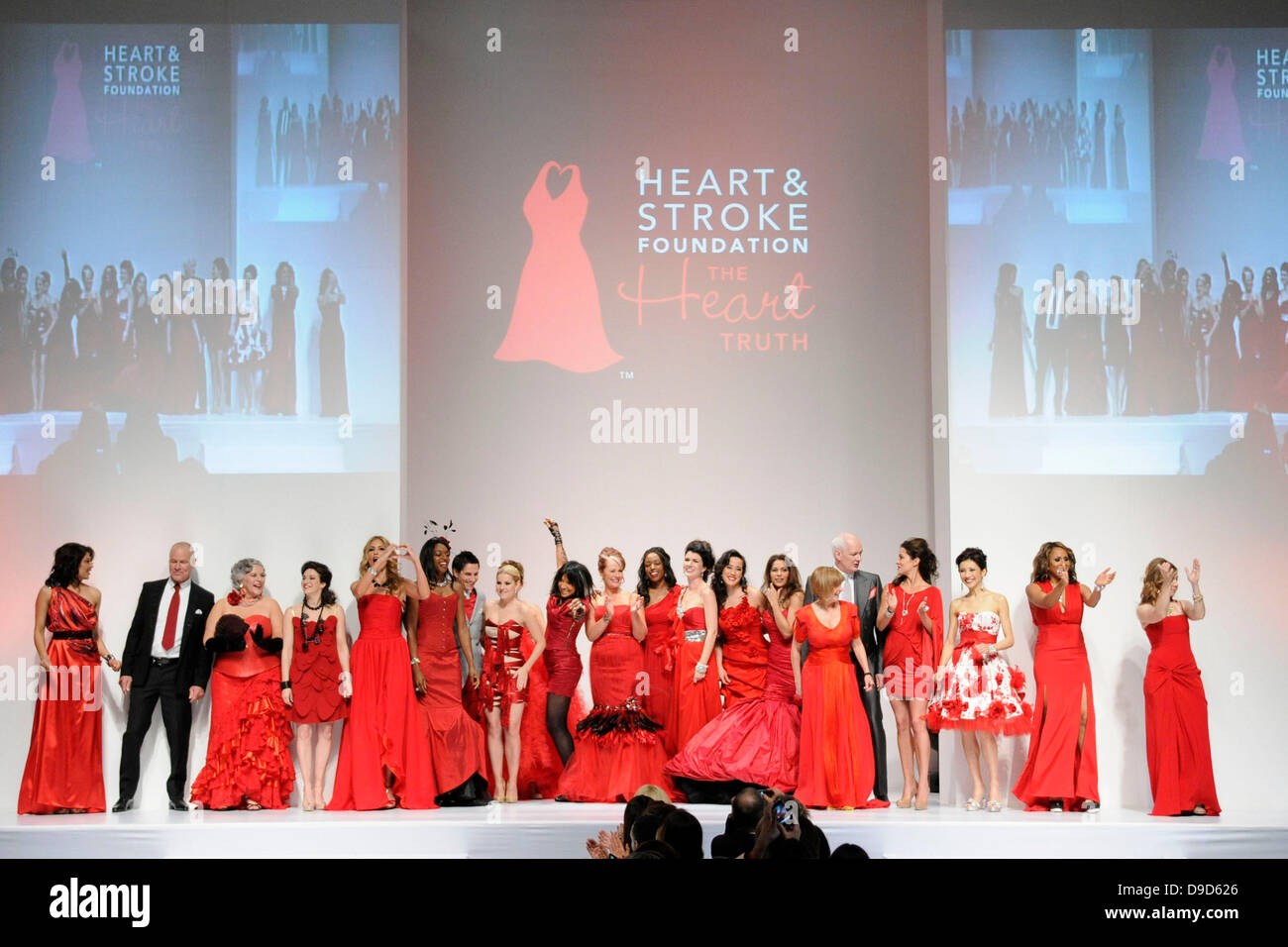 Group picture 'The Heart Truth' fashion show held at The Carlu Toronto ...